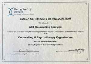 COSCA Certificate in Counselling Skills | ACT Counselling and CBT Services